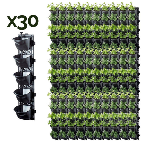 Maze Vertical Garden Modular Wall Planter Kit - 150 Pots – Vertical ...